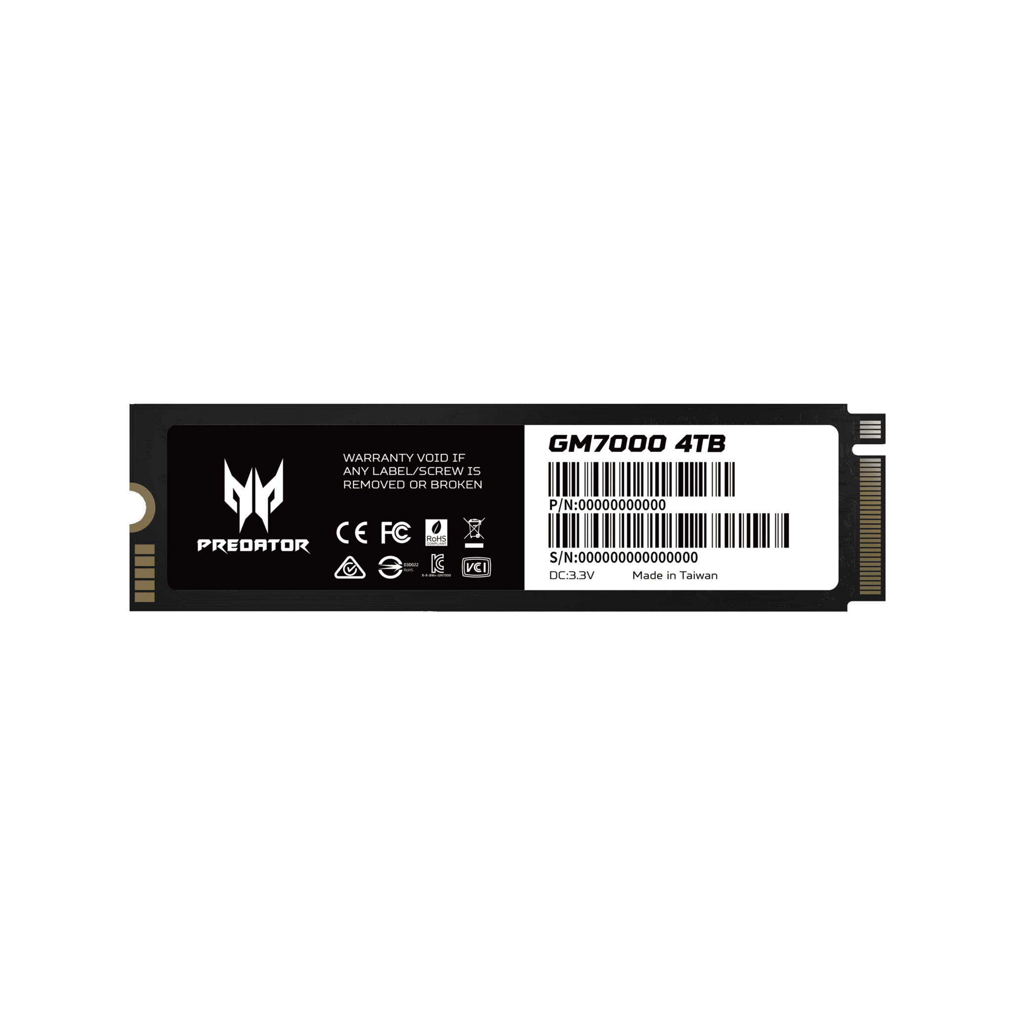 Acer Predator GM7000 M.2 up to 2TB storage and 7400 MB/s read speed