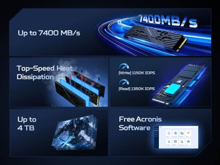 Predator GM7000 M.2 Heatsink PCIe Gen4x4 NVMe 1.4 SSD