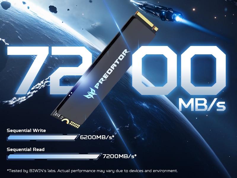 Predator GM6 PCIe Gen4x4 M.2 SSD