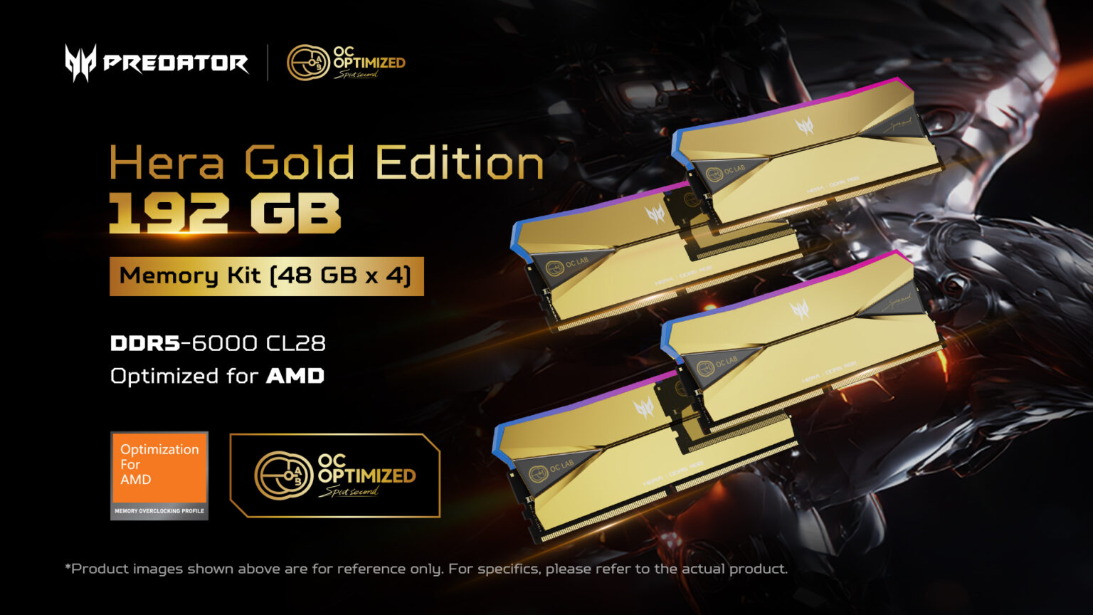 Predator Hera Gold Edition 192 GB DDR5 Kit | High-Speed CL28 Memory